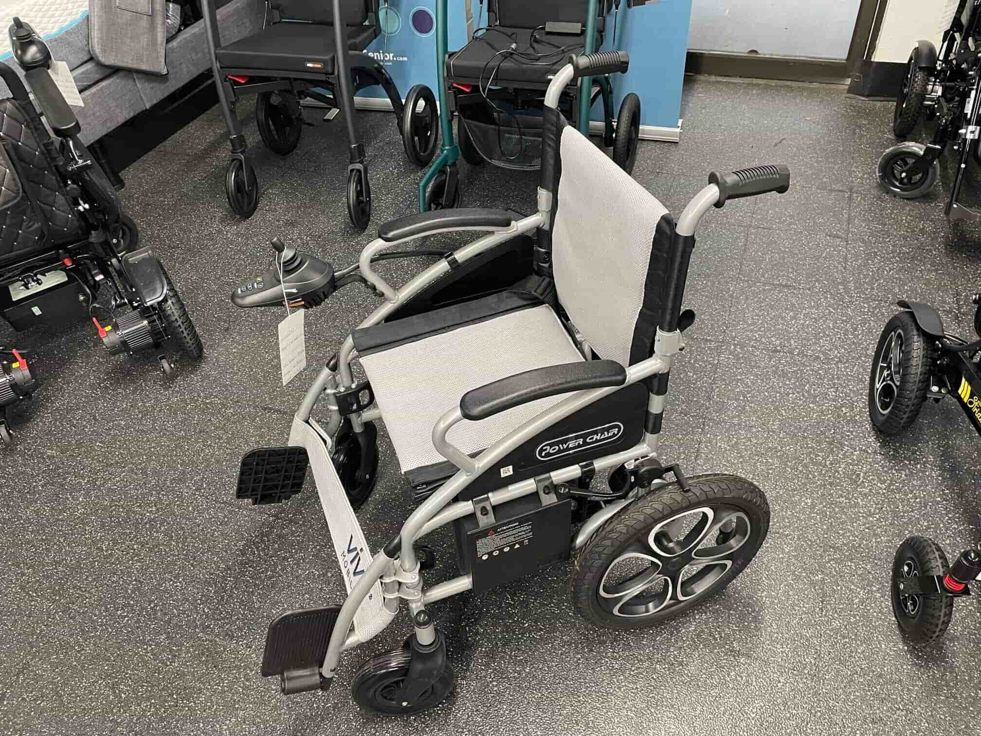 Vive Health Compact Lightweight Folding Portable Power Wheelchair (Ope